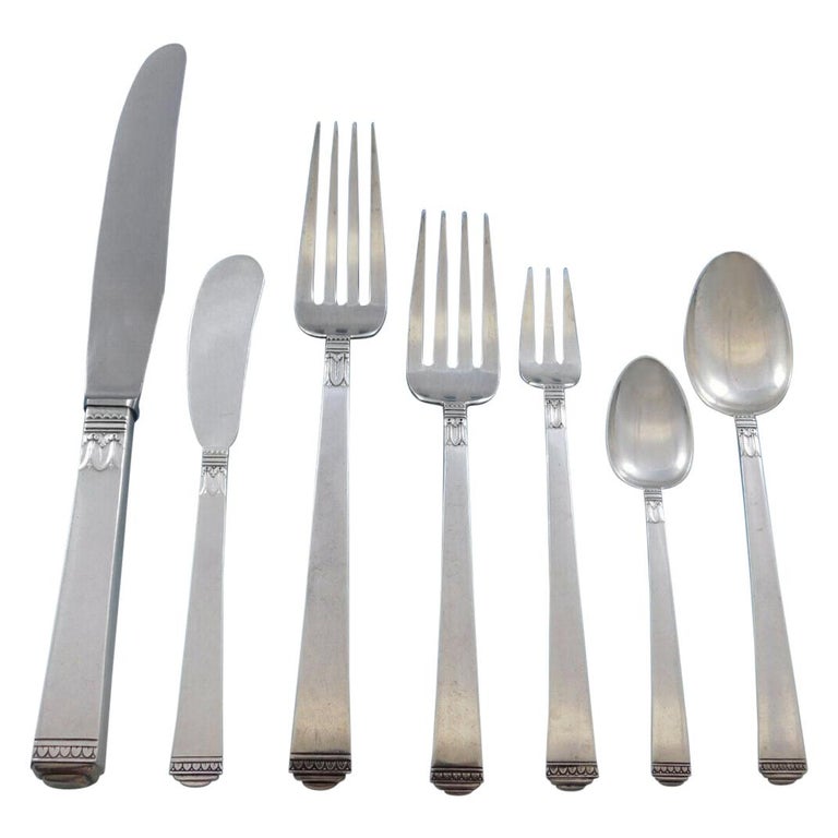 Regency by Lunt Sterling Silver Flatware Set for 6 Service 53 pieces at ...