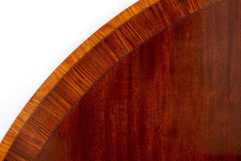 Regency Centre Table Round Dining Mahogany Revival For Sale at 1stDibs