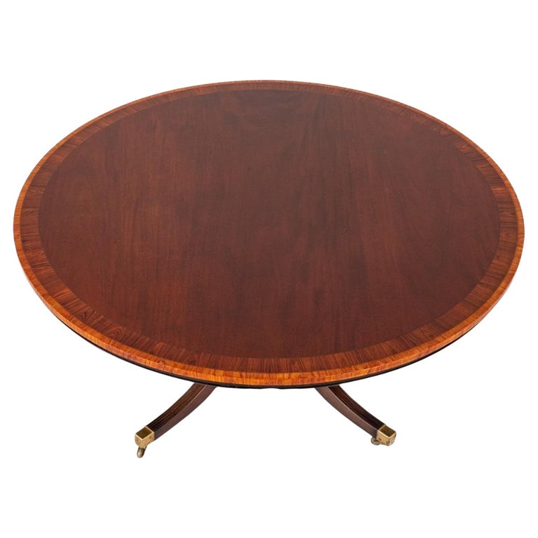 Regency Centre Table Round Dining Mahogany Revival For Sale at 1stDibs