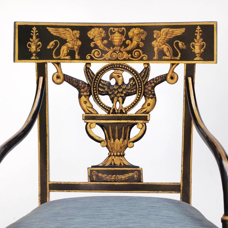 Early Nineteenth Century American Regency Painted Armchair For Sale at ...