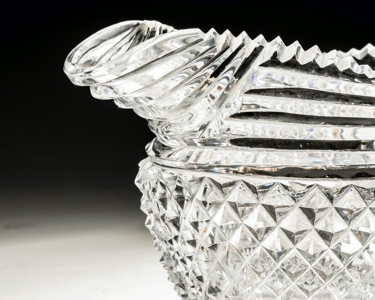 Regency Diamond and Step Cut Cream Jug For Sale at 1stDibs