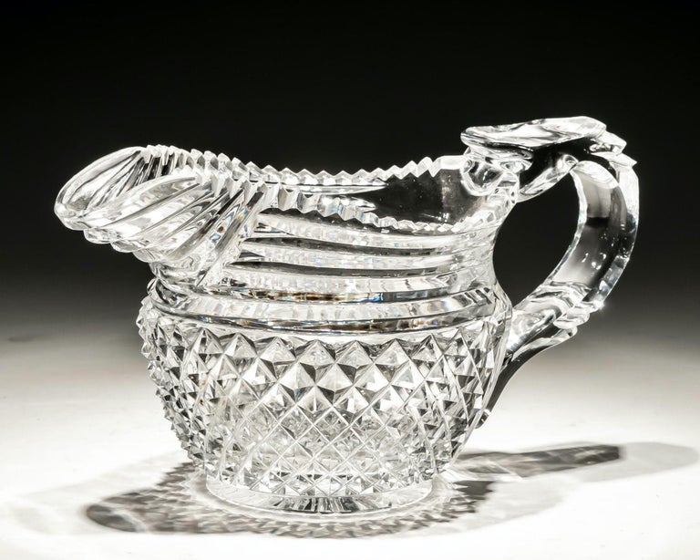 Regency Diamond and Step Cut Cream Jug For Sale at 1stDibs