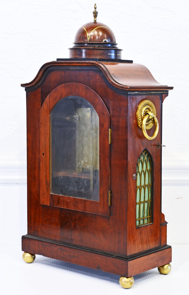 Regency Domed and Brass Inlaid Mantel Clock by Houghton Birmingham ...