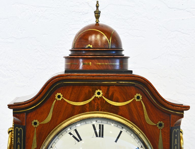 Regency Domed and Brass Inlaid Mantel Clock by Houghton Birmingham ...