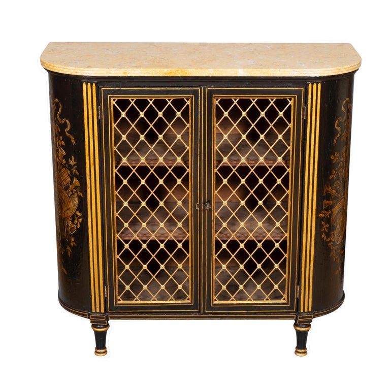 Regency Ebonized and Giltwood Credenza For Sale at 1stDibs
