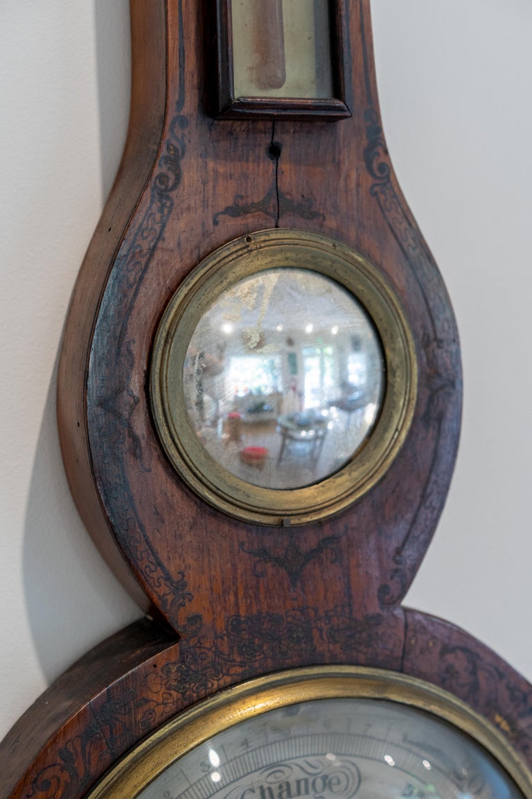 Regency English Black Painted Rosewood Banjo Barometer Circa 1800 For ...