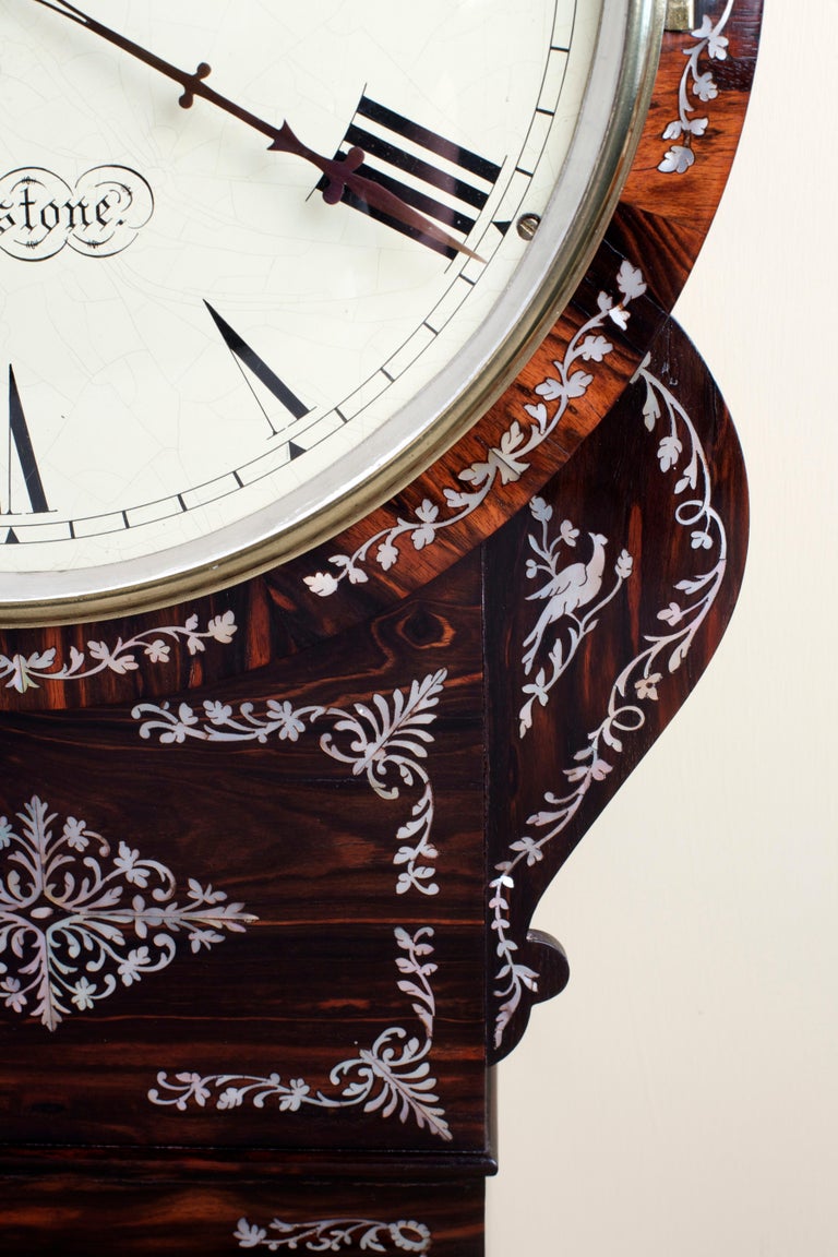 Regency English Coromandel Drop Dial Wall Clock by William Burch ...