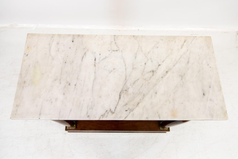 Regency English Marble Top Console Table For Sale at 1stDibs