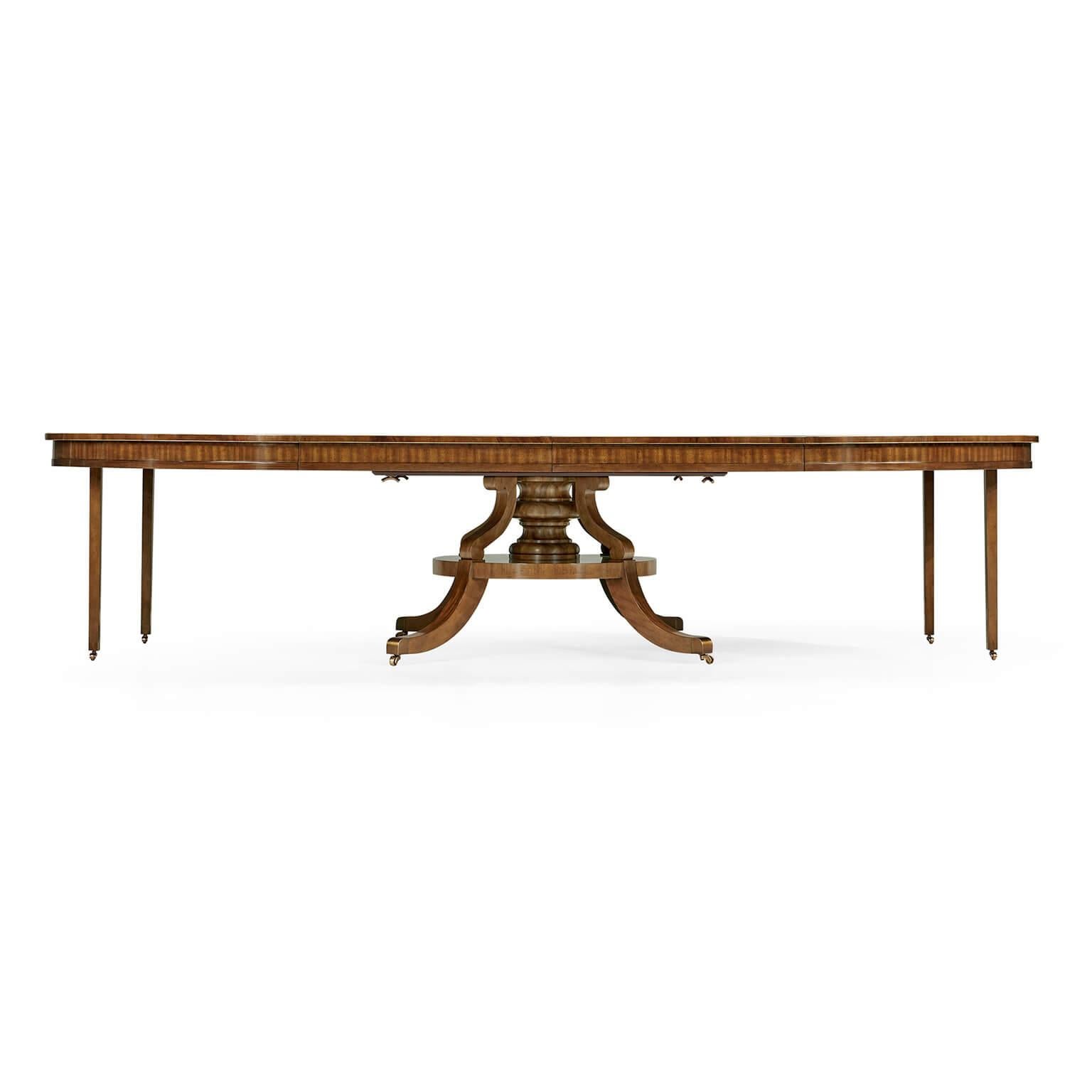 Regency Extension Pedestal Dining Table at 1stDibs