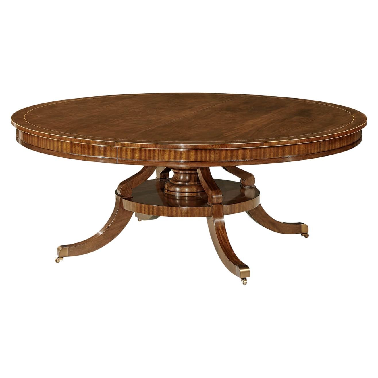 Regency Extension Pedestal Dining Table at 1stDibs