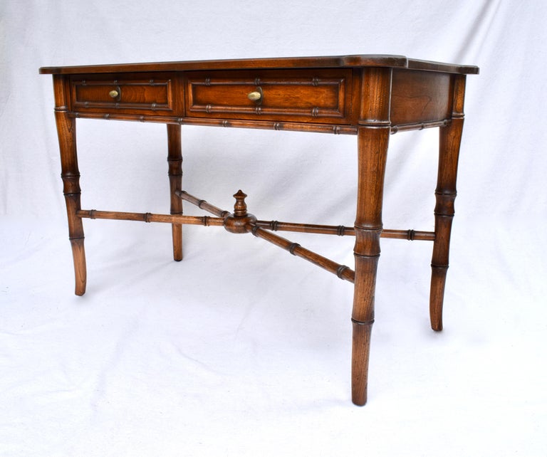 Regency Faux Bamboo Writing Desk at 1stDibs