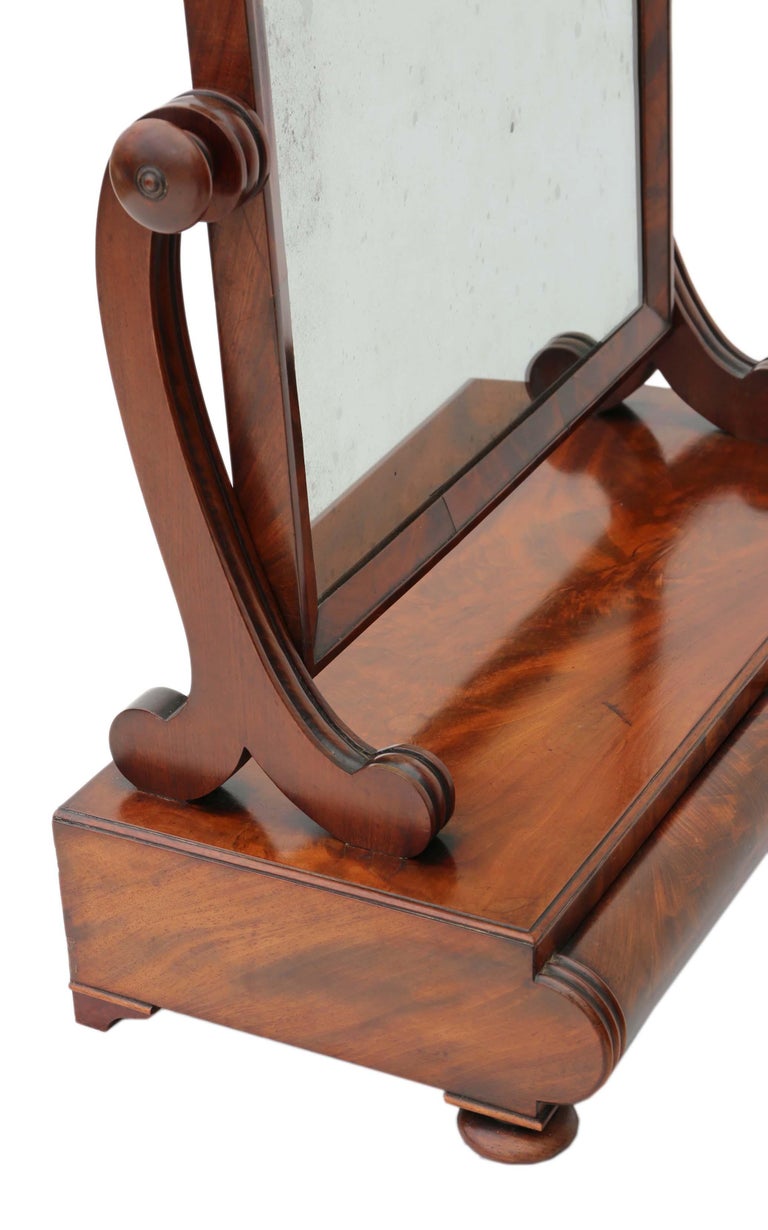 Regency Flame Mahogany Swing Dressing Table Mirror Toilet at 1stDibs