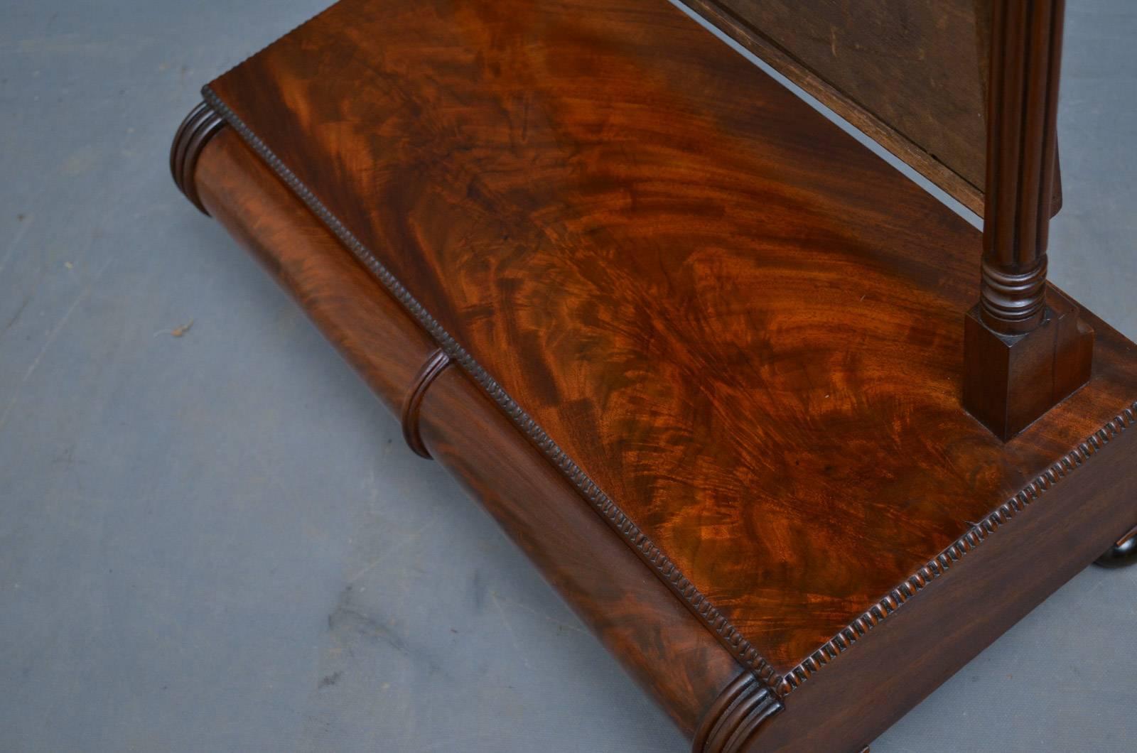 Regency Flamed Mahogany Toilet Mirror at 1stDibs