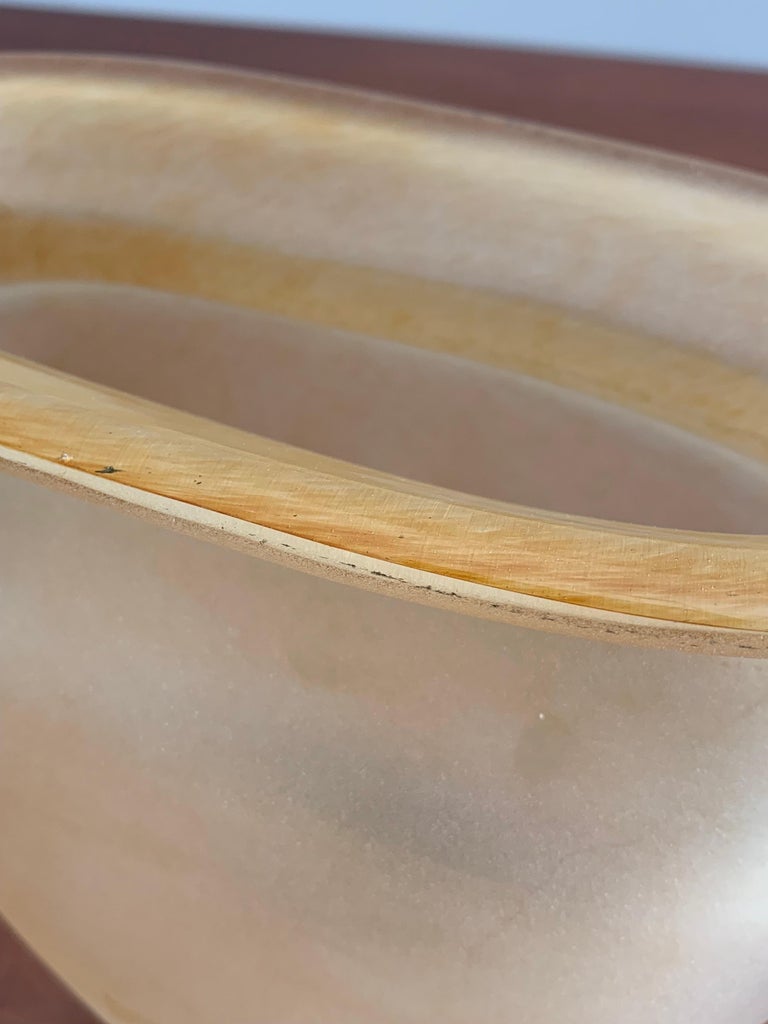 Regency Frosted Art Glass Vase For Sale at 1stDibs