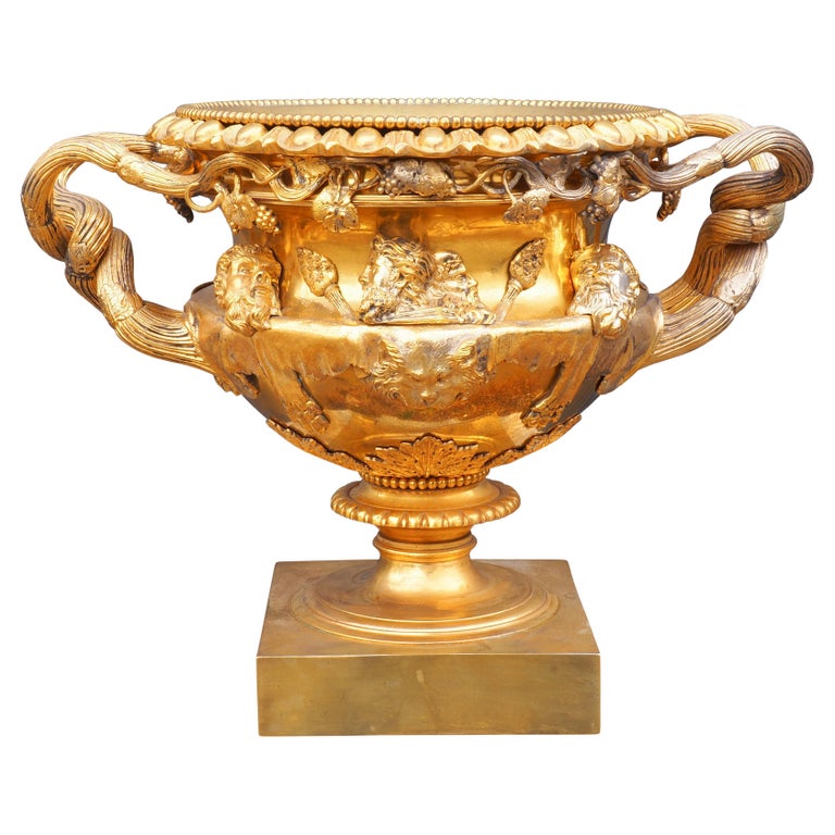 Regency Gilded Bronze "Warwick" Vase at 1stDibs