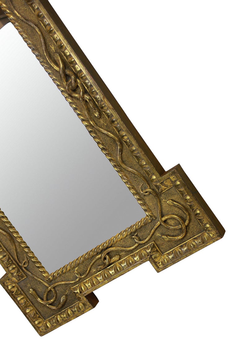 Regency Giltwood Mirror with Serpent Decoration at 1stDibs