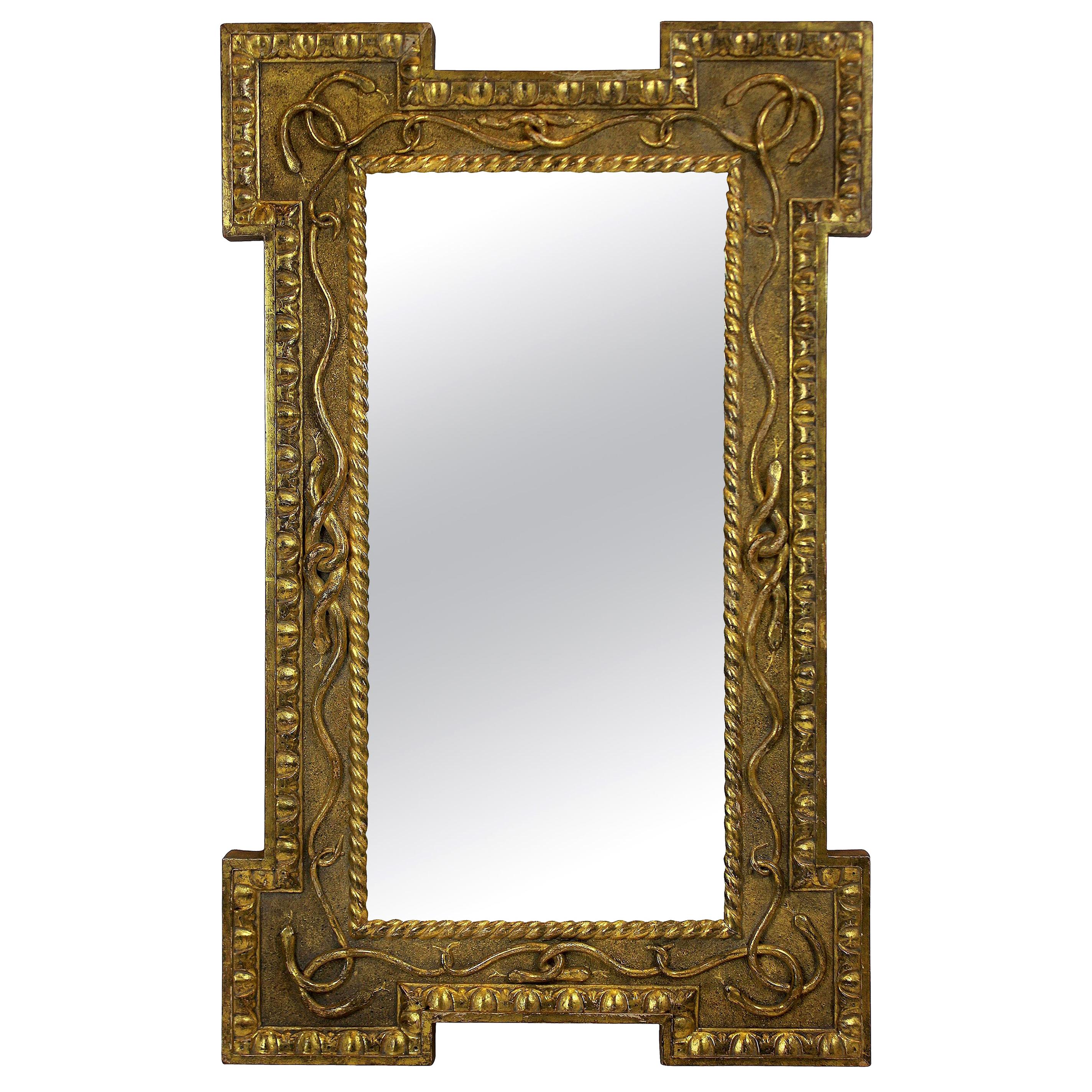 Regency Giltwood Mirror with Serpent Decoration at 1stDibs