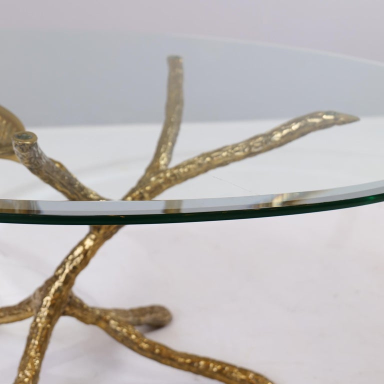 regency hollywood gold plated leaf table - 1980s at 1stDibs