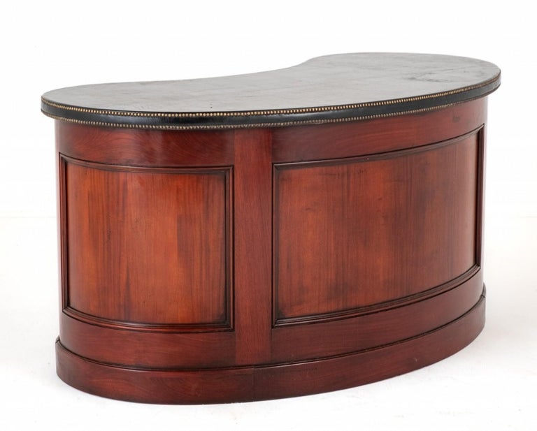 Regency Kidney Bean Desk Mahogany Shaped For Sale at 1stDibs