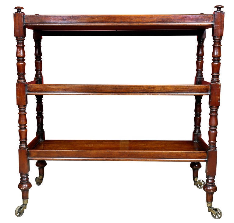 Regency Mahogany Book Trolley at 1stDibs