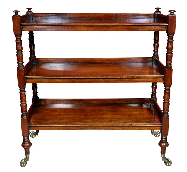 Regency Mahogany Book Trolley at 1stDibs