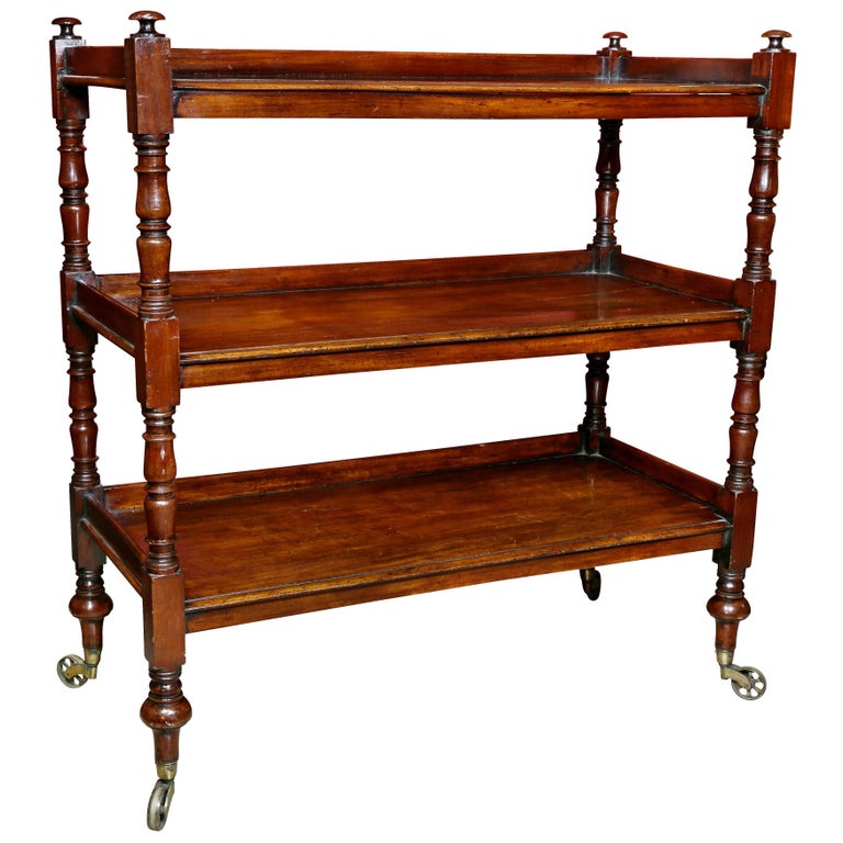 Regency Mahogany Book Trolley at 1stDibs