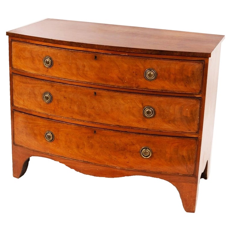 Regency Mahogany Bow Chest Provenance Charteris House Estate Lord and ...
