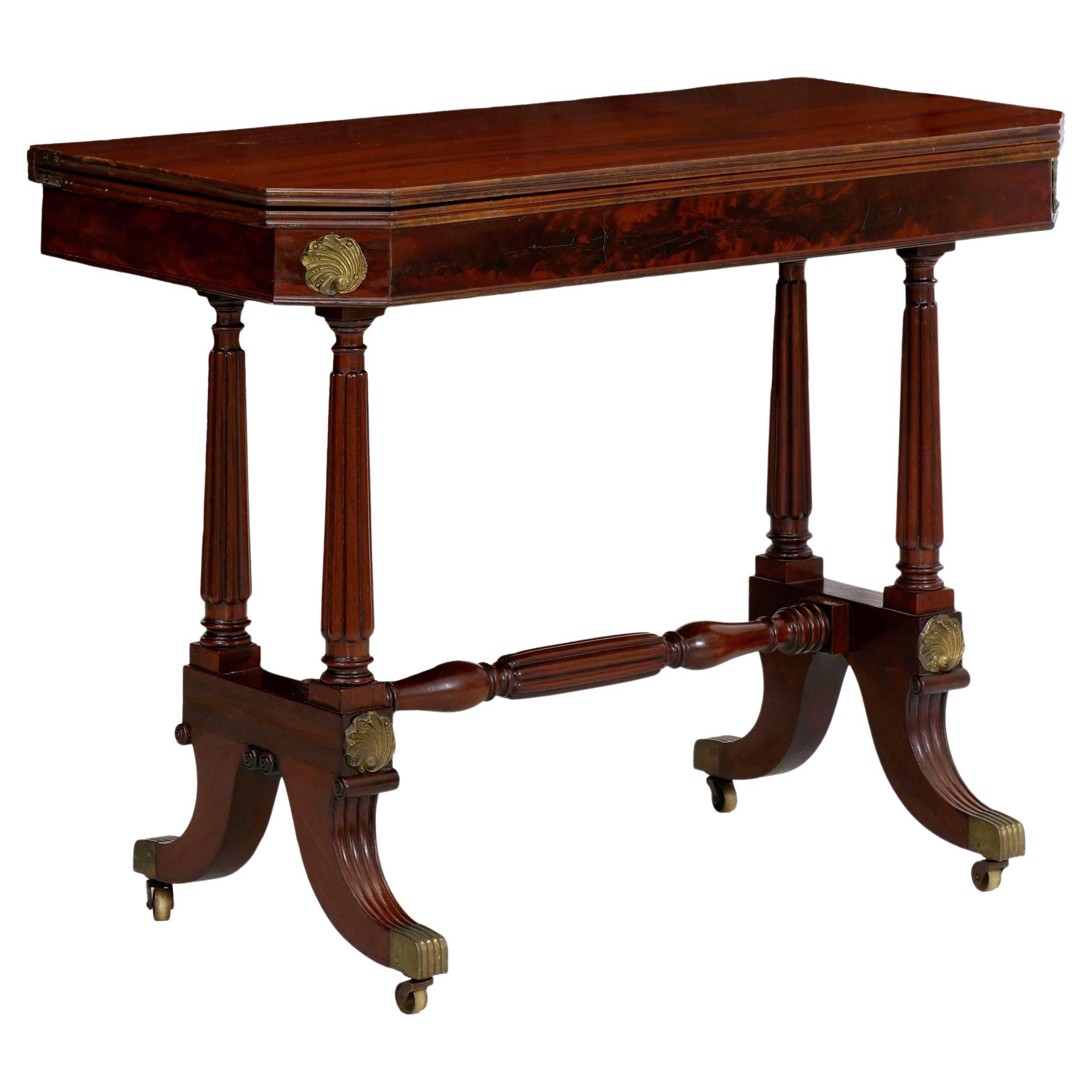 Fine American Classical Mahogany Flip-Top Card Table, Baltimore, circa ...