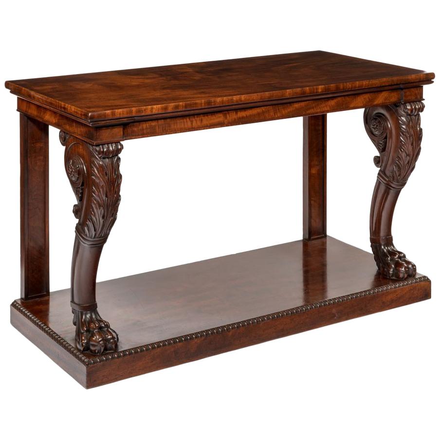 Mahogany Wood Entry Table For Sale at 1stdibs