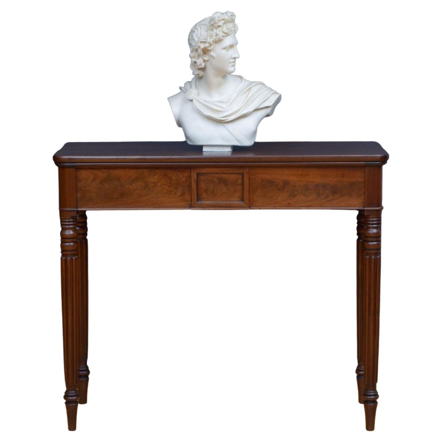 Regency Mahogany Console Table For Sale at 1stDibs