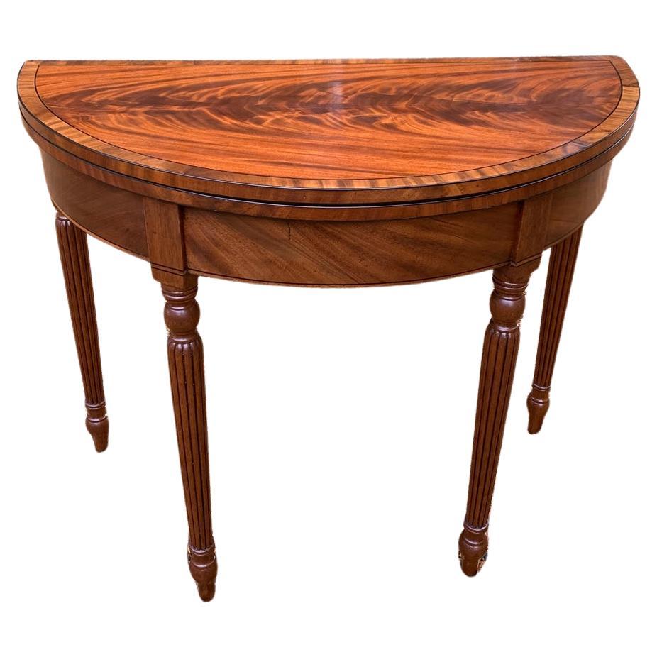 Demi-lune Game Table / Desk at 1stDibs