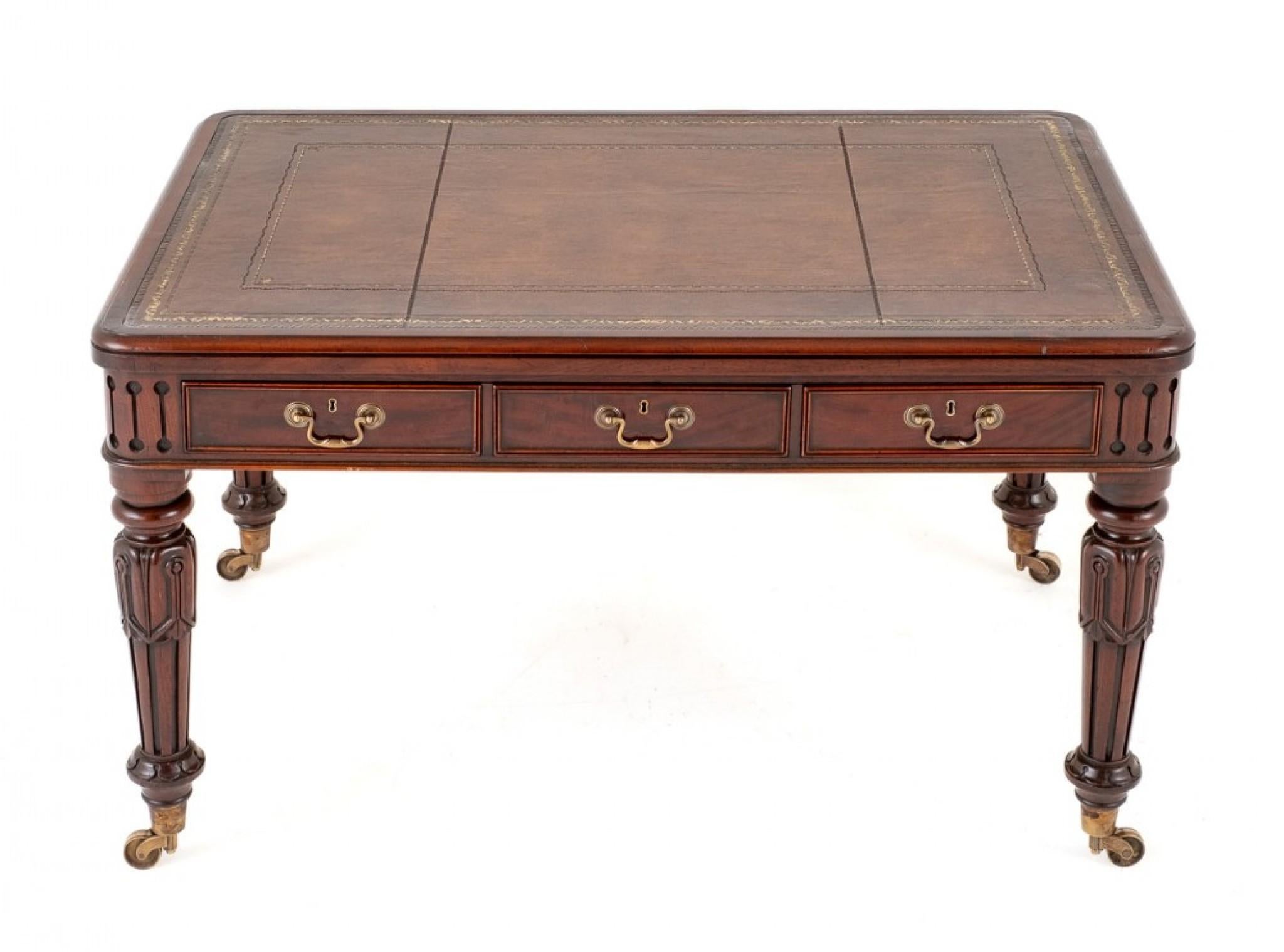 Regency Mahogany Desk Library Table Period For Sale at 1stDibs