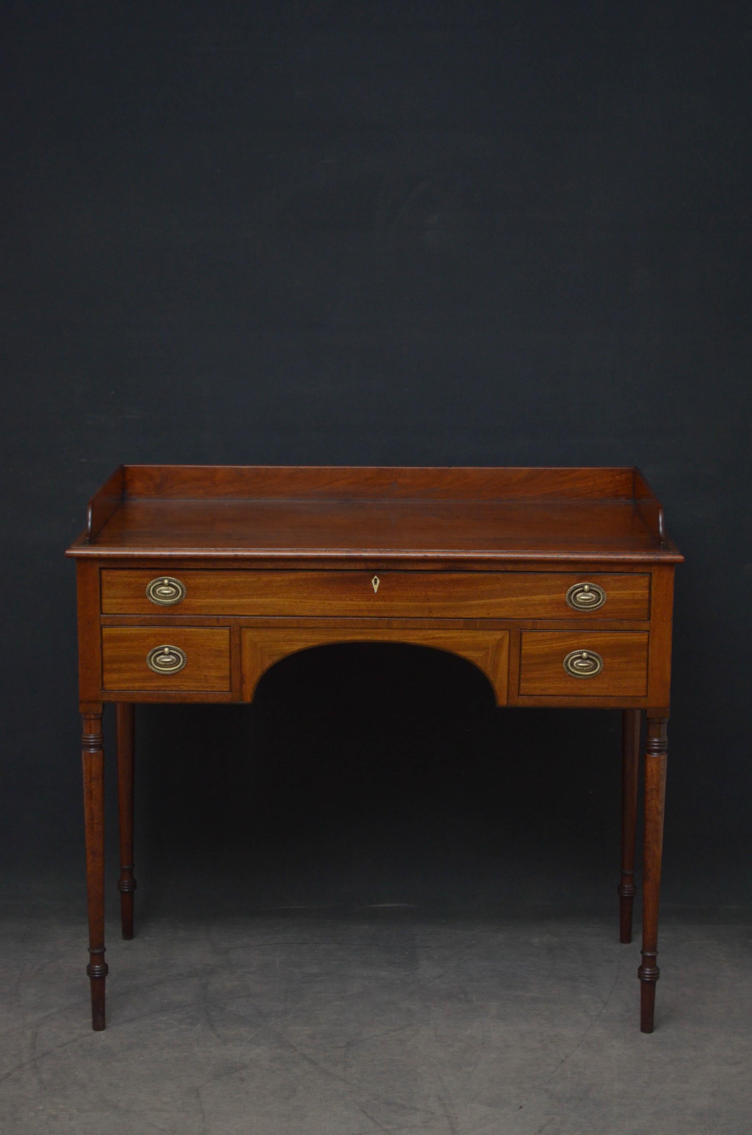 Regency Mahogany Dressing Table or Writing Table at 1stDibs