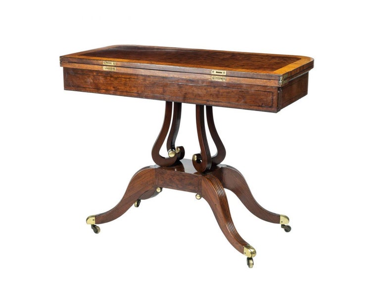 Regency Mahogany Empire Style Tea Table, circa 1815 Attributed to ...