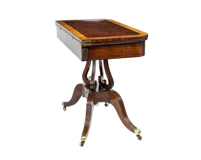 Regency Mahogany Empire Style Tea Table, circa 1815 Attributed to ...