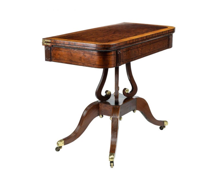 Regency Mahogany Empire Style Tea Table, circa 1815 Attributed to ...