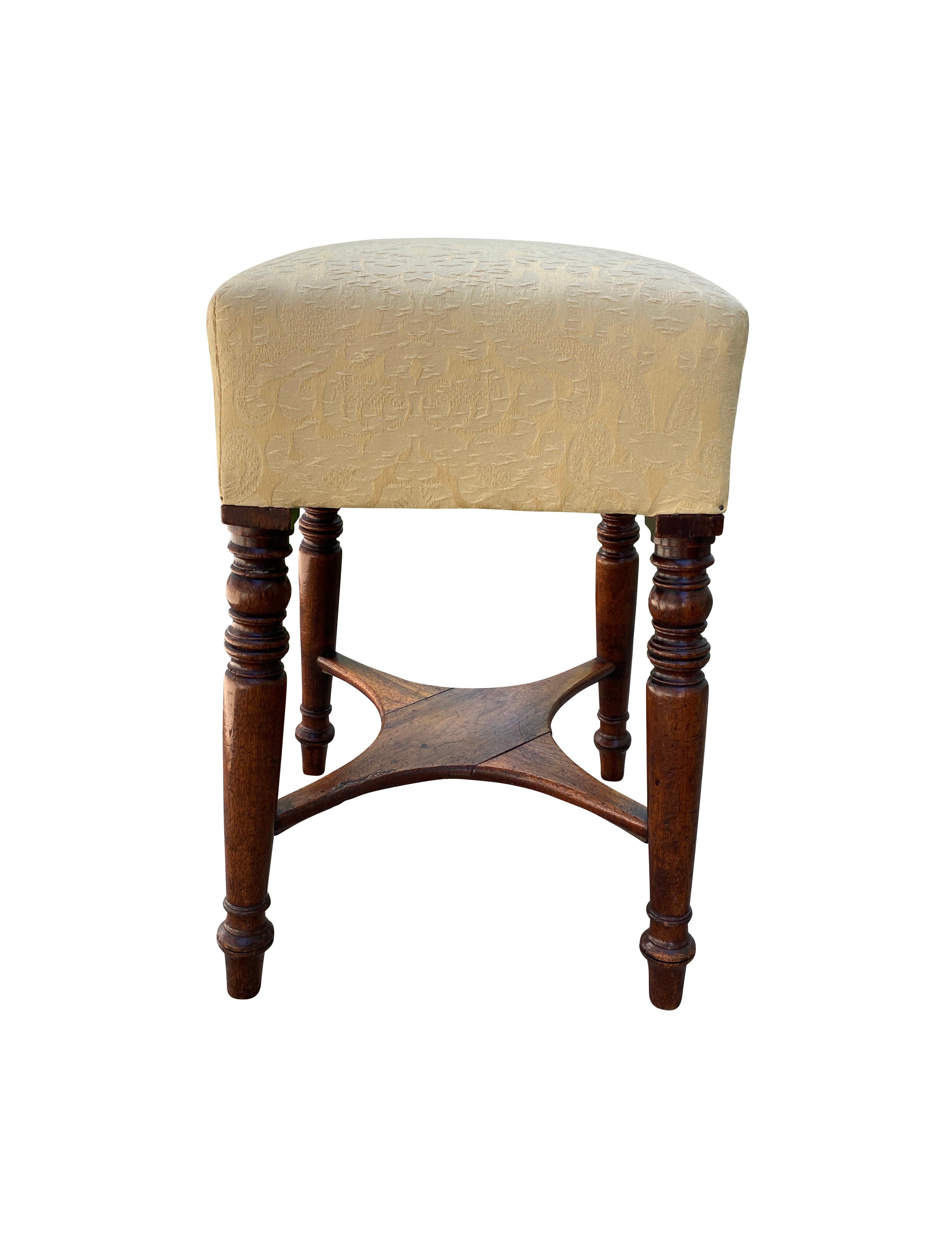 Regency Mahogany Footstool For Sale at 1stDibs