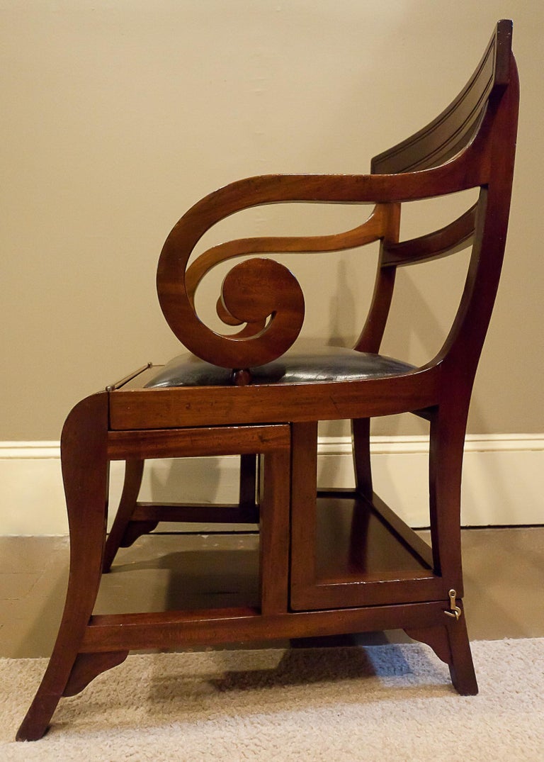Regency Mahogany Metamorphic Chair, England, circa 1810 at 1stDibs
