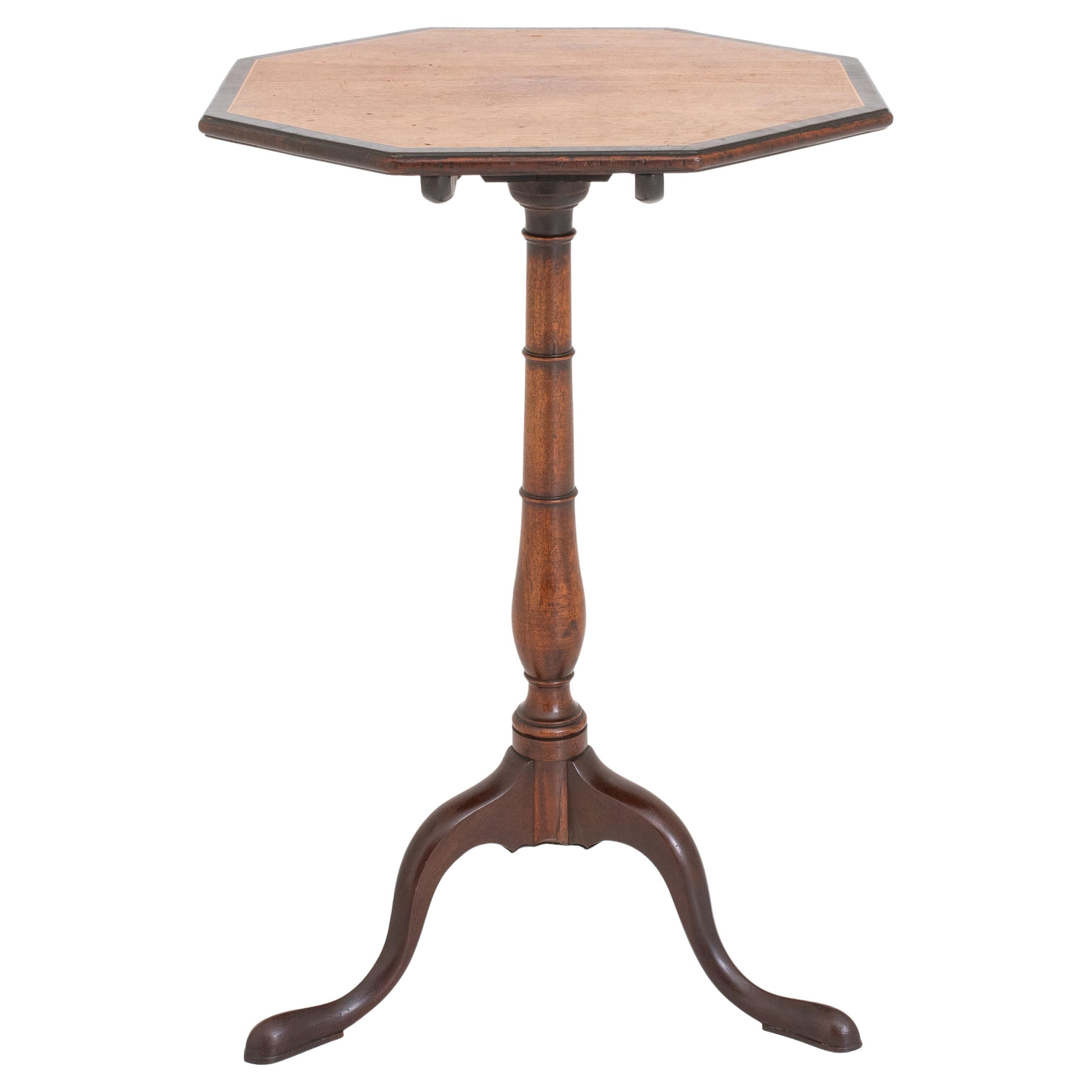 Regency Style Mahogany Octagonal Side Table at 1stDibs