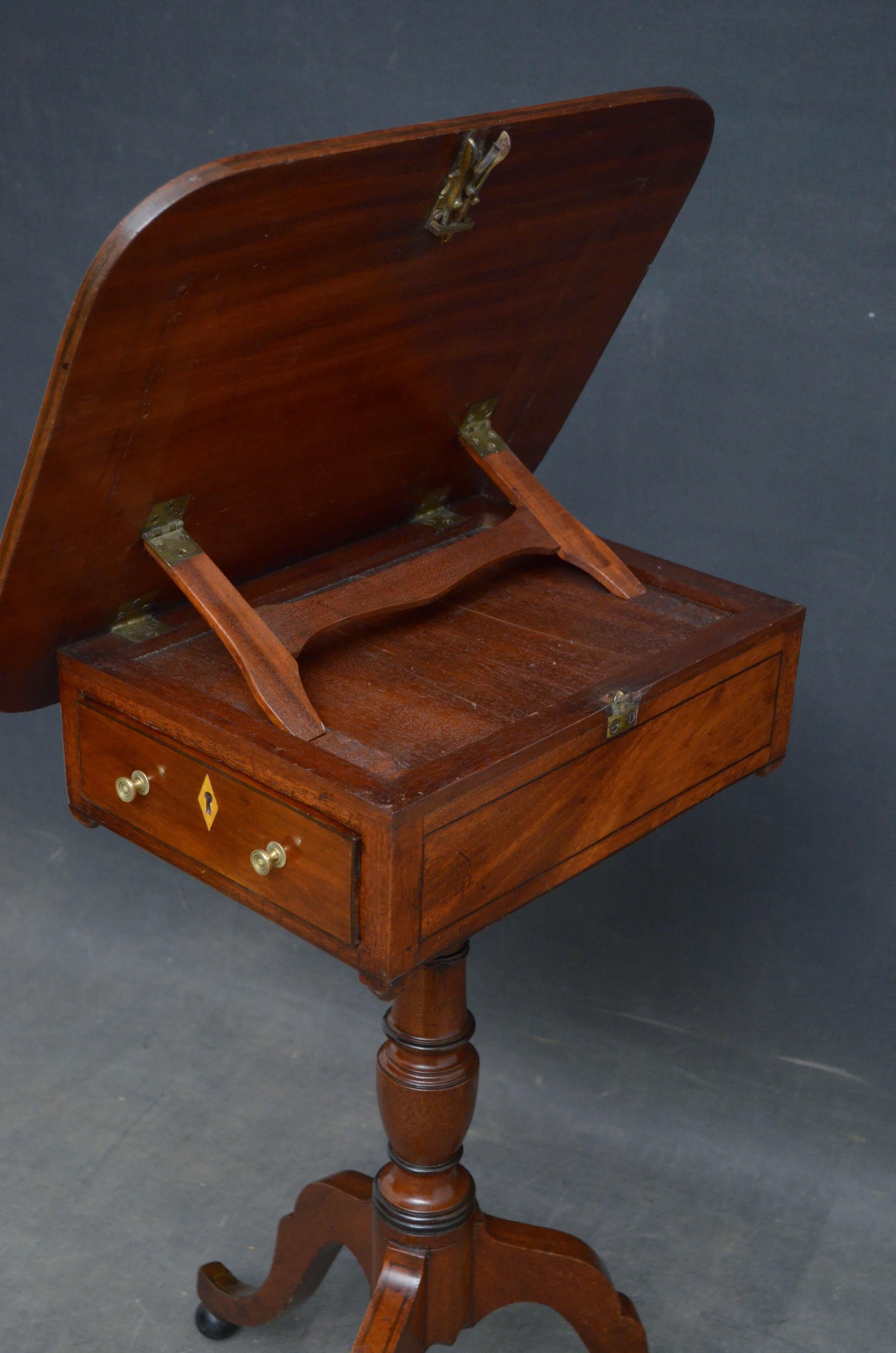 Regency Mahogany Reading Table at 1stDibs