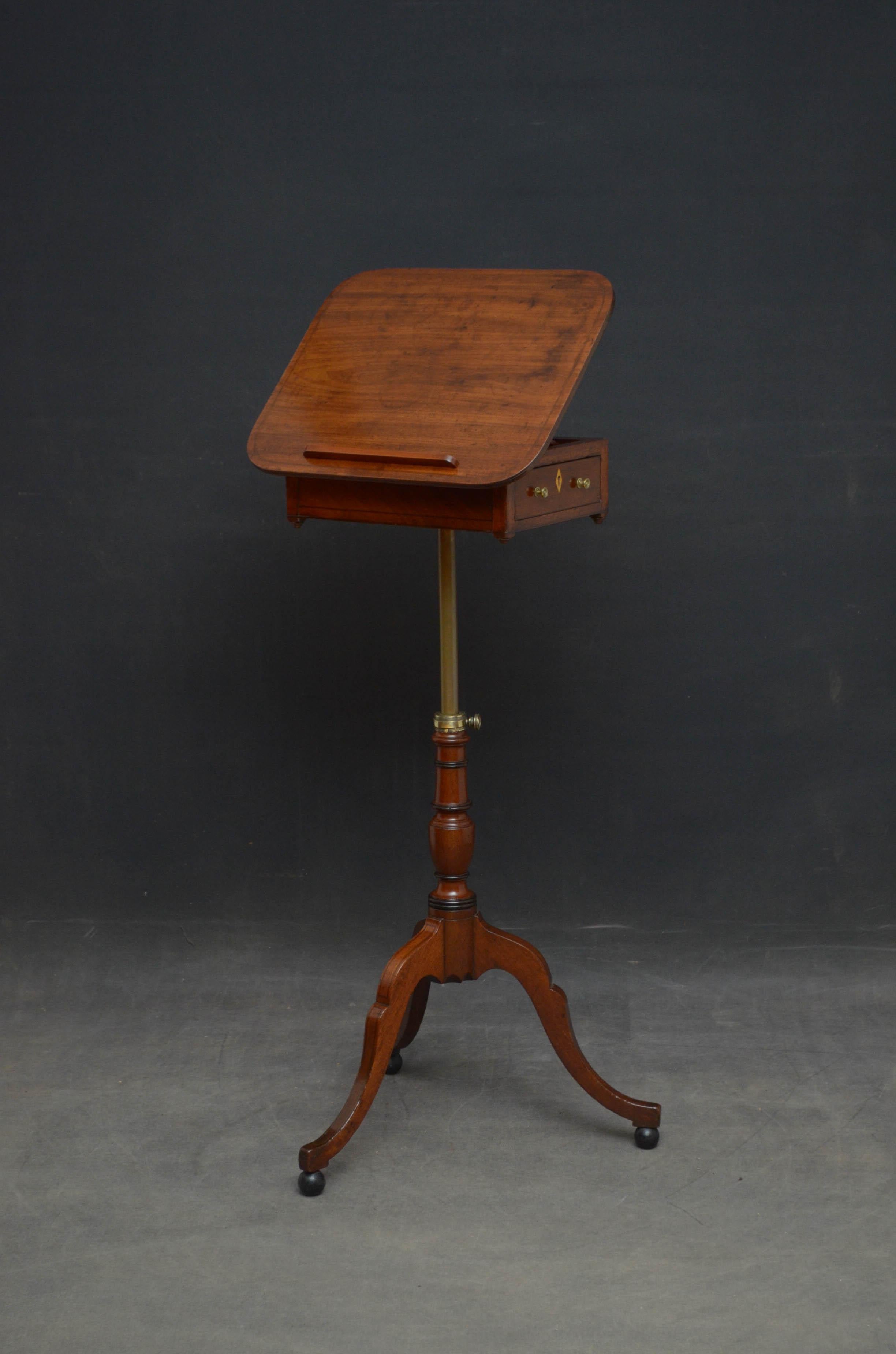 Regency Mahogany Reading Table at 1stDibs