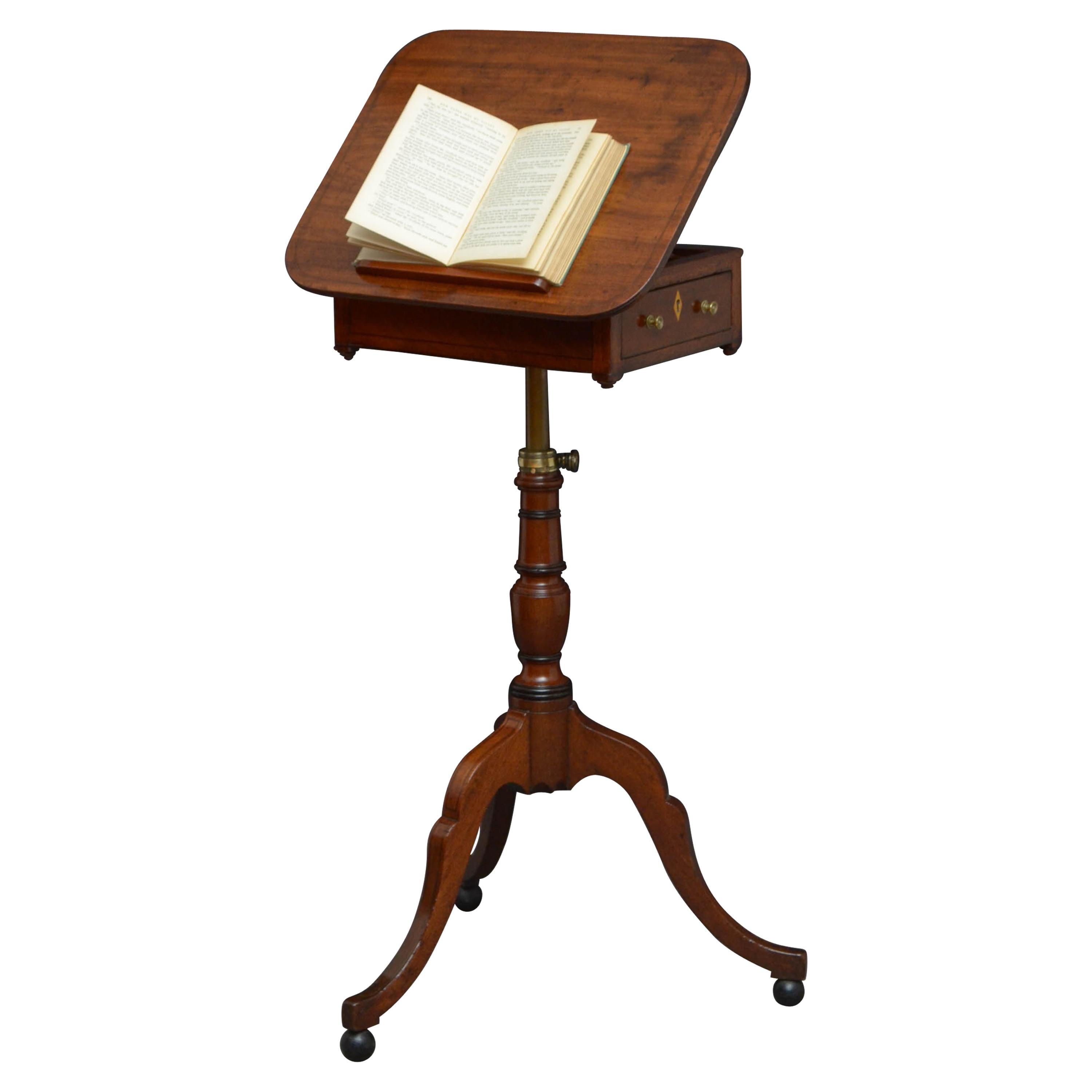 Regency Mahogany Reading Table at 1stDibs