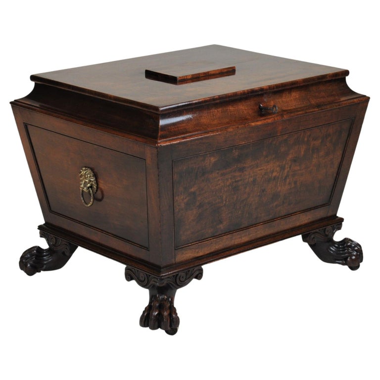Regency Mahogany Sarcophagus Cellarette For Sale at 1stDibs