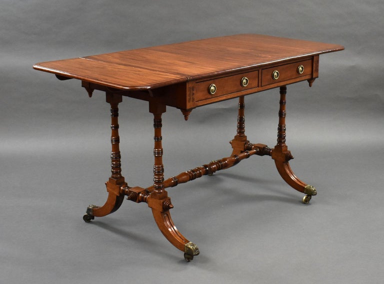 Regency Mahogany Sofa Table For Sale at 1stDibs