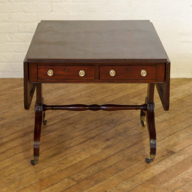 Regency Mahogany Sofa Table For Sale at 1stDibs