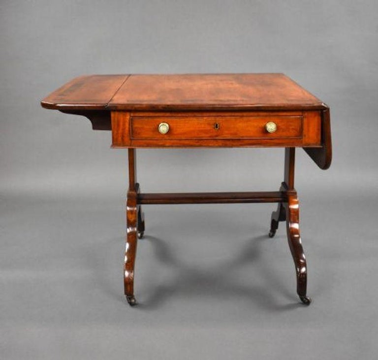 Regency Mahogany Sofa Table For Sale at 1stDibs