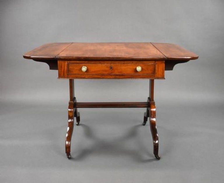 Regency Mahogany Sofa Table For Sale at 1stDibs