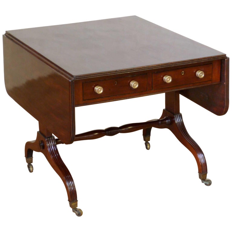 Regency Mahogany Sofa Table For Sale at 1stDibs