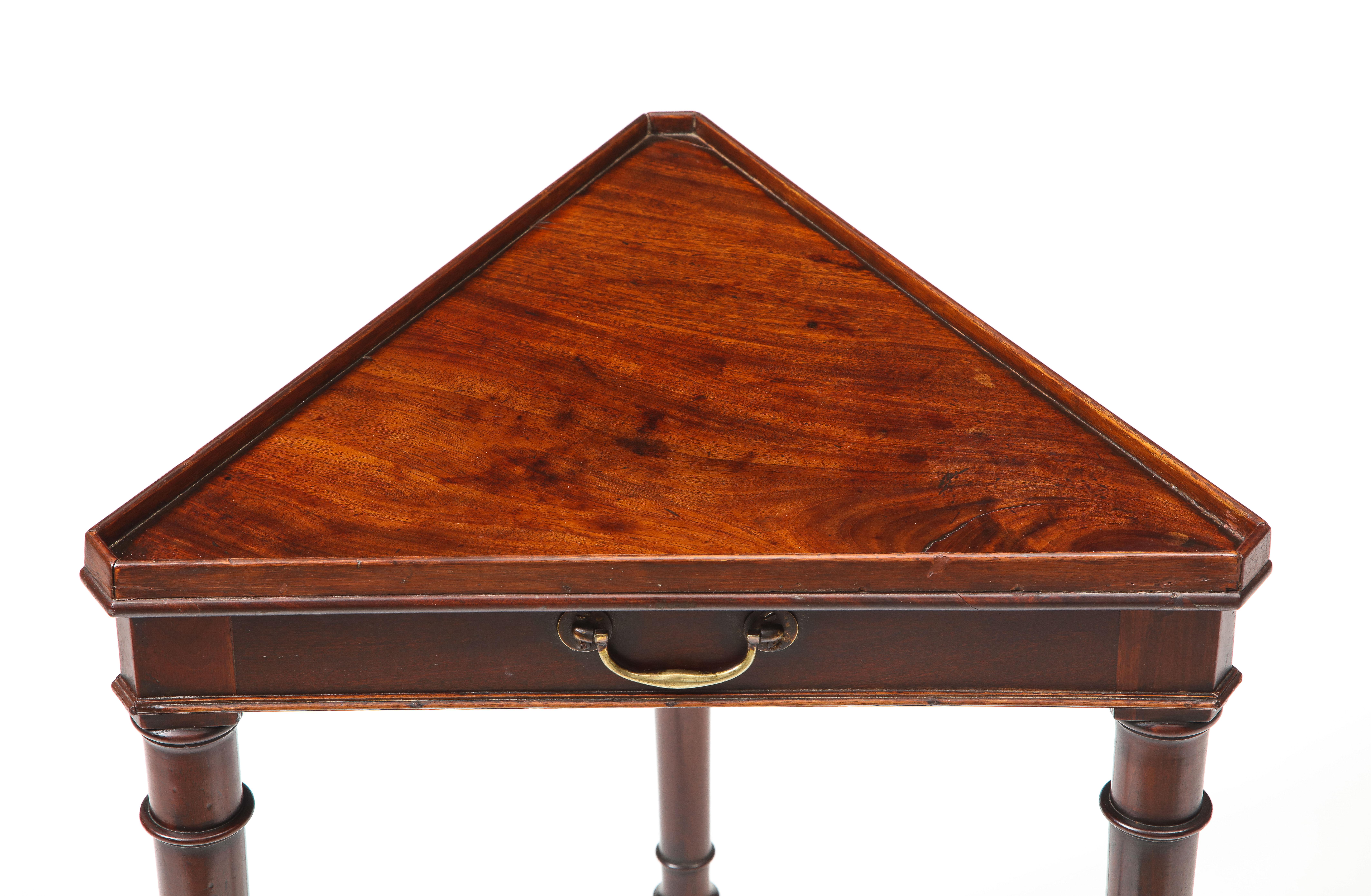 Regency Mahogany Triangular Table For Sale at 1stDibs