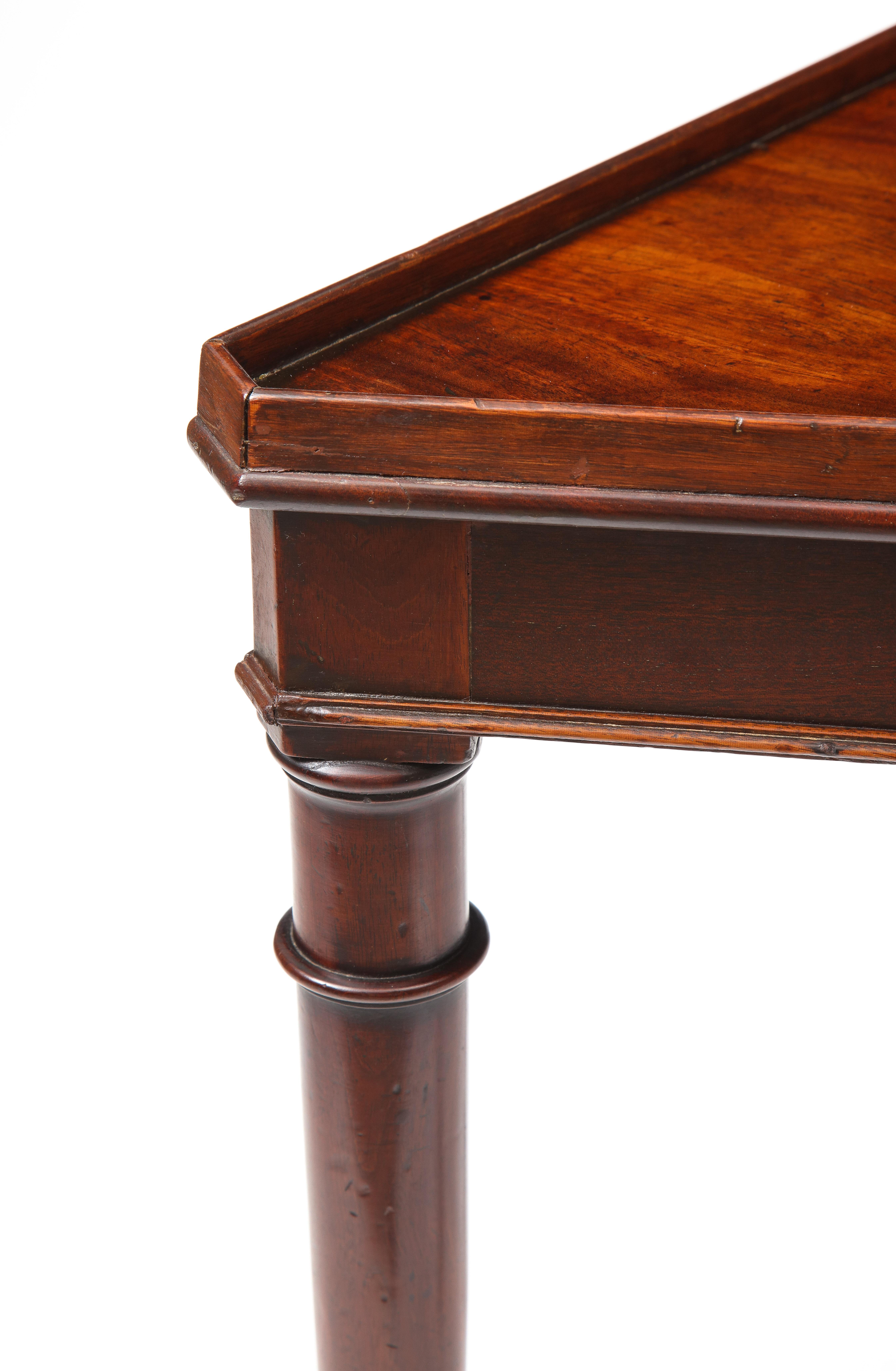 Regency Mahogany Triangular Table For Sale at 1stDibs